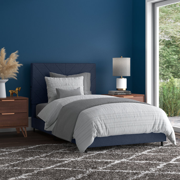 Mercury Row Pucklechurch Upholstered Metal Platform Bed Reviews Wayfair